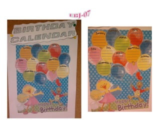 Classroom Birthday Calendars | PPT