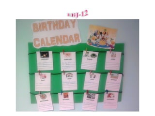 Classroom Birthday Calendars | PPT