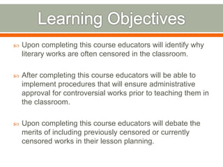 Classroom censorship module one ssn | PPTX