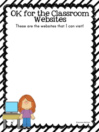 Classroom computer rules posters | PDF
