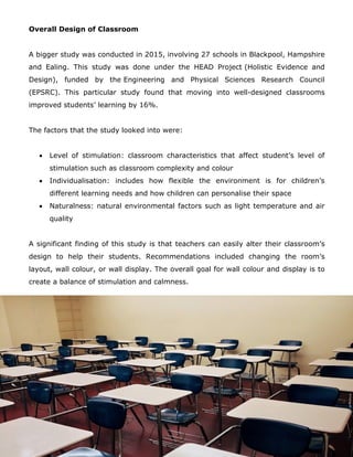 Classroom Design Affects Learning, Studies Say | PDF