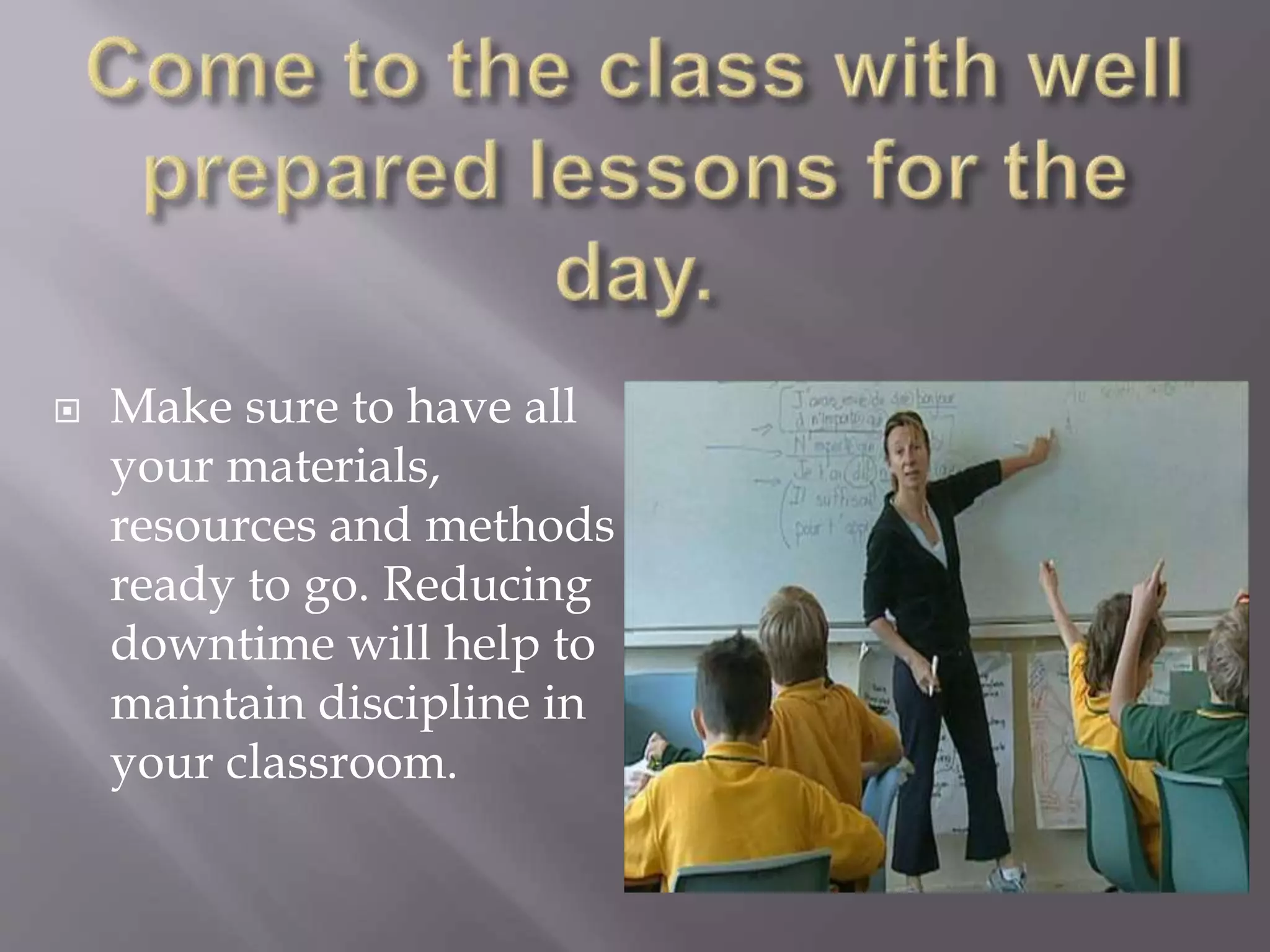 How to Manage Classroom Discipline | PPSX