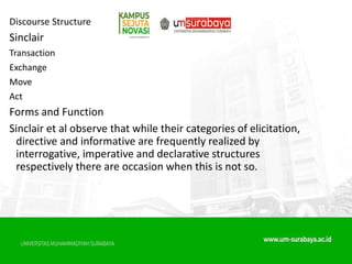 Classroom Discourse Analysis: Pedagogical discourse analysis | PPT