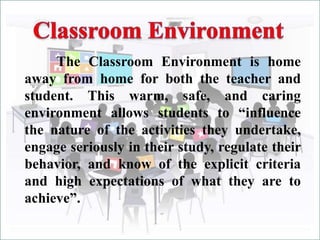 Changing concept of classroom environment | PPTX