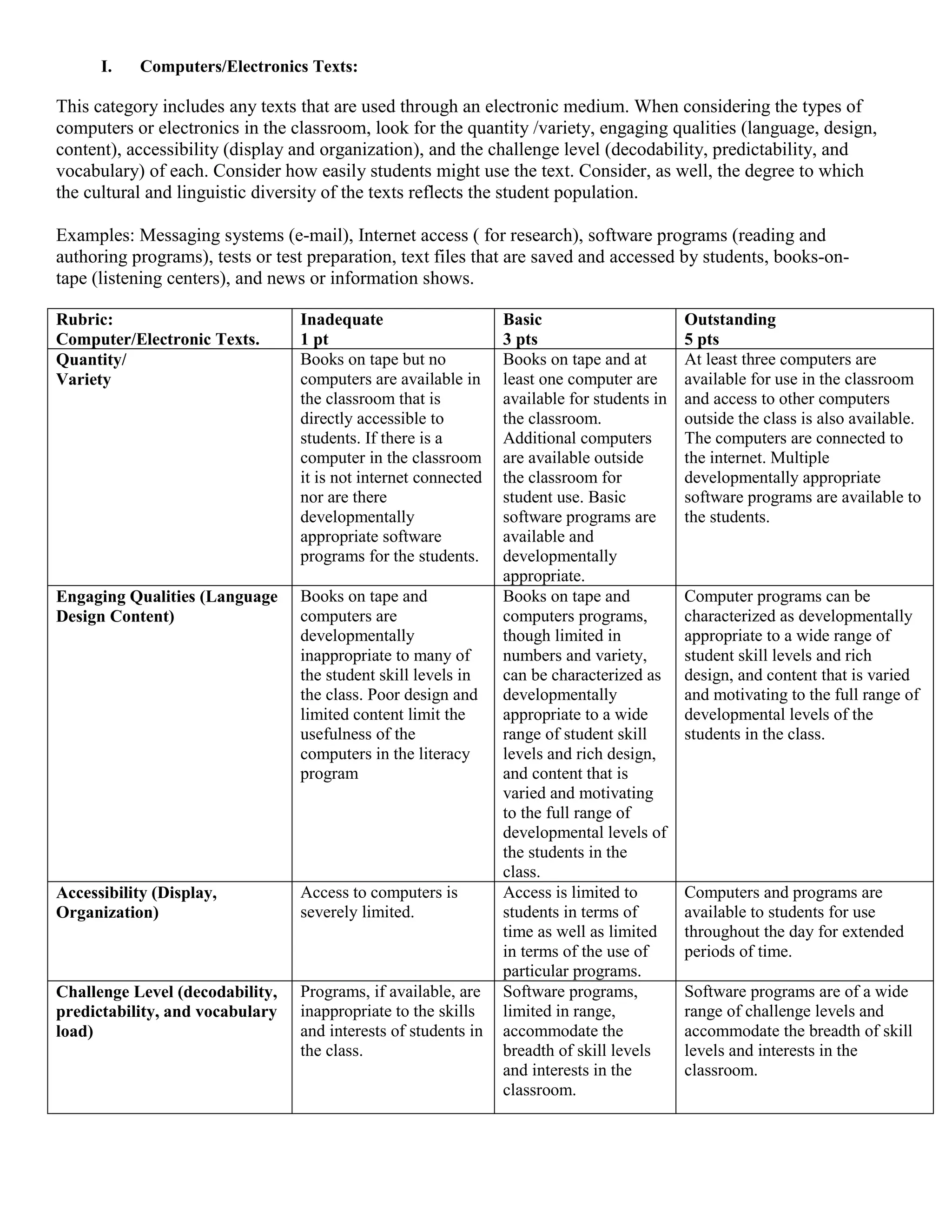 Classroom environmental evaluation | PDF