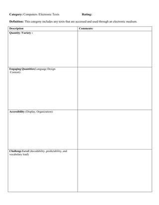 Classroom environmental evaluation | PDF