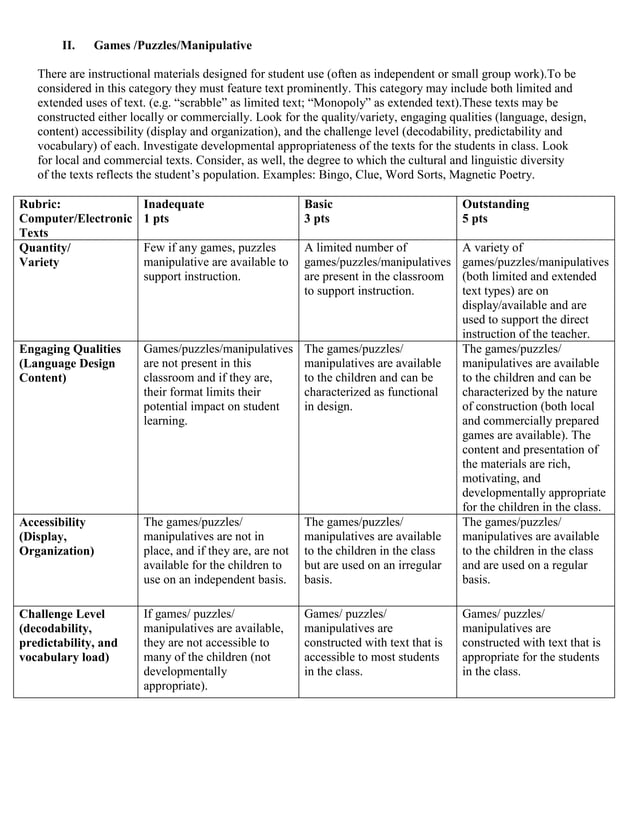 Classroom environmental evaluation | PDF