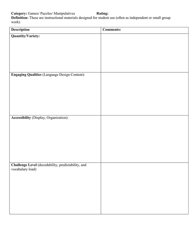 Classroom environmental evaluation | PDF