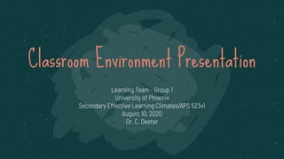 Classroom Environment Presentation | PPT