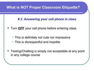 Classroom etiquette 1 | PPT