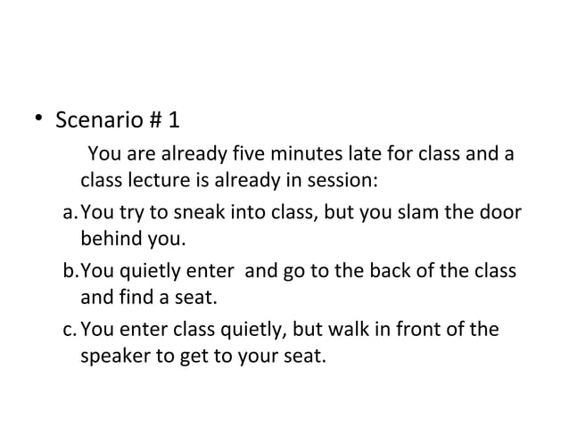 Classroom etiquette (1) | PPT | Education