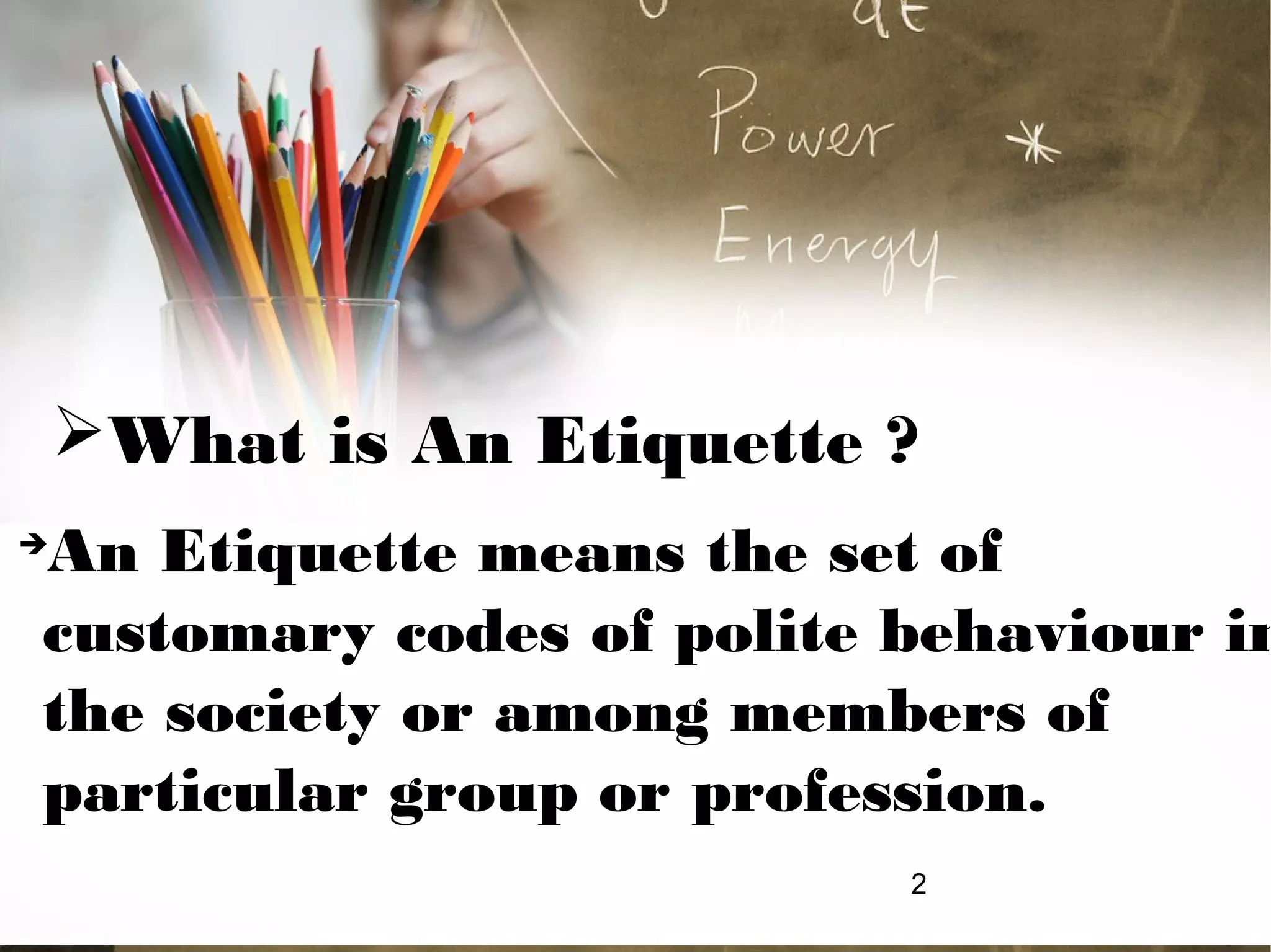 Class room etiquettes | PPT