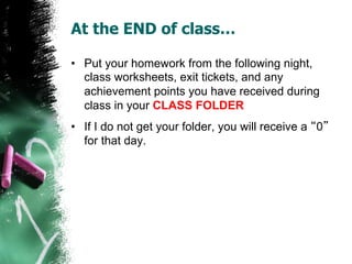 Classroom Expectation Example by Michael G. Sheppard | PPT