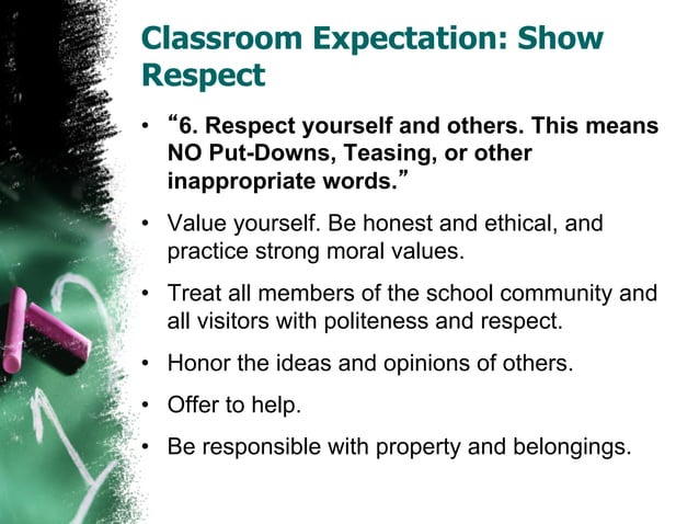Classroom Expectation Example by Michael G. Sheppard | PDF | Homework and Study | Education