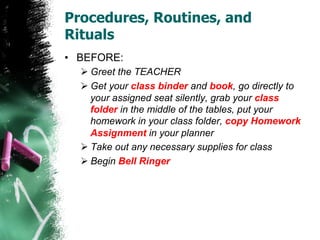 Classroom Expectation Example by Michael G. Sheppard | PDF