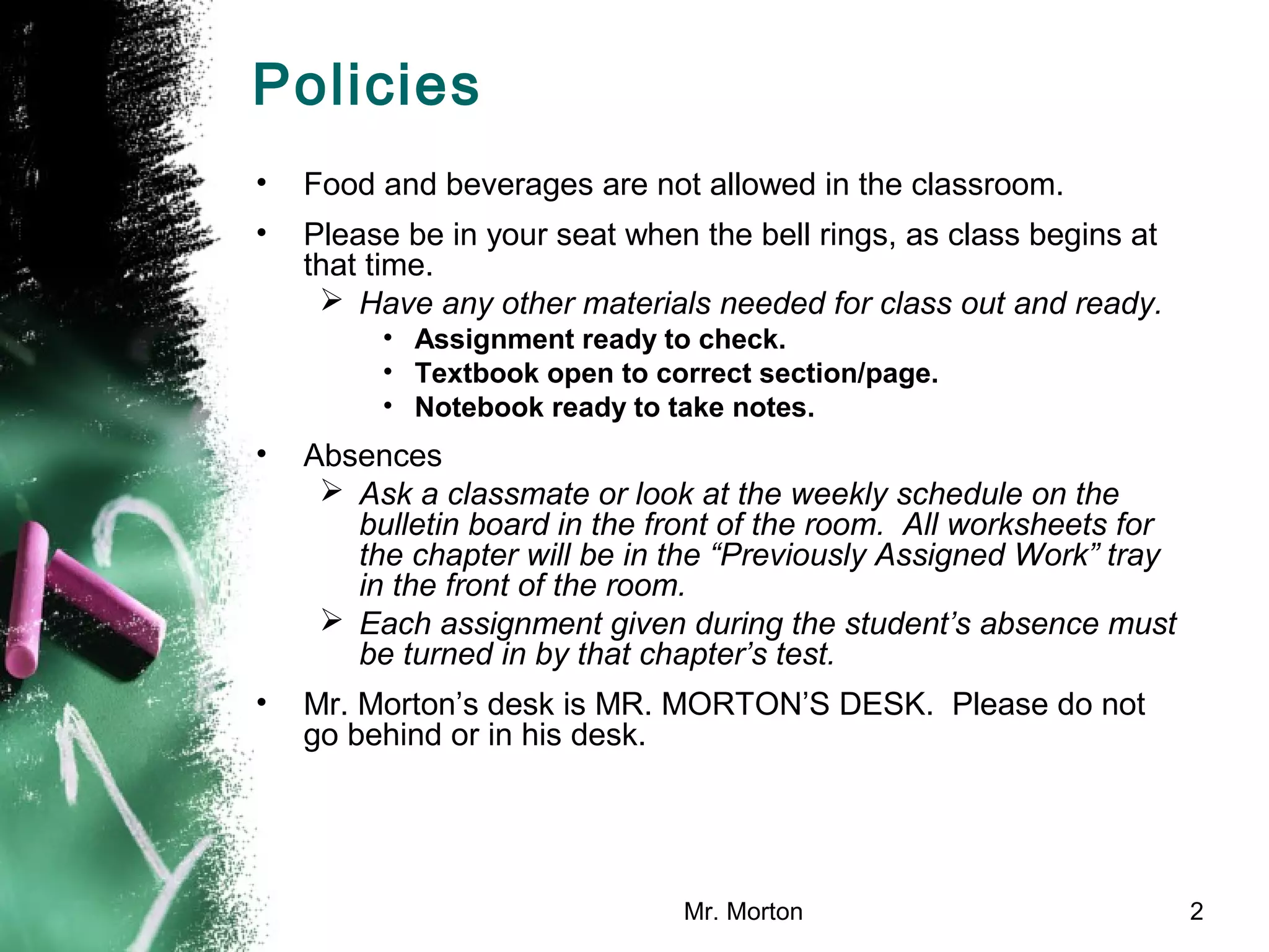Classroom Expectations | PPT