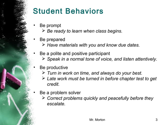 Classroom Expectations | PPT