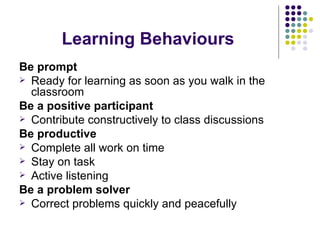 Our Classroom Expectations | PPT