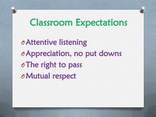 Classroom expectations | PPTX