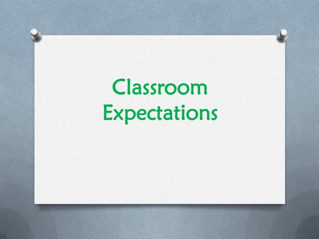 Classroom expectations | PPT