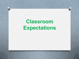 Classroom expectations | PPTX