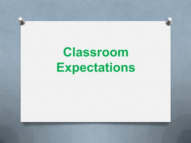 Classroom expectations | PPTX