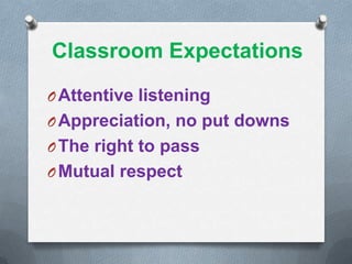 Classroom expectations | PPTX