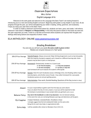 Classroom expectations | PDF