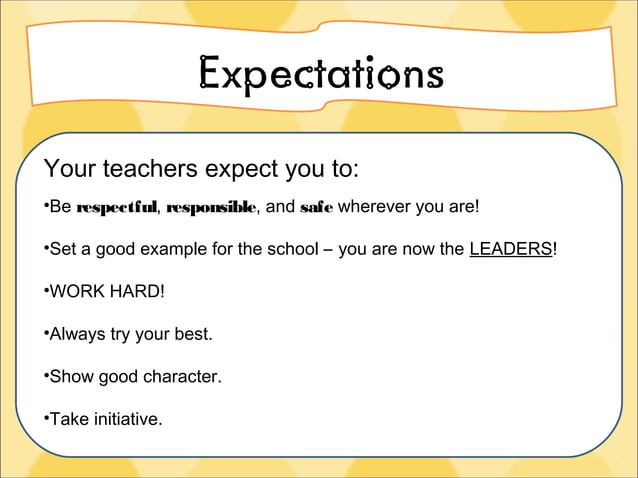 Classroom expectations[1] | PPT | Homework and Study | Education