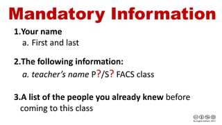 Classroom Expectations Mind Map | PPTX