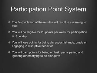 Classroom expectations pp | PPTX