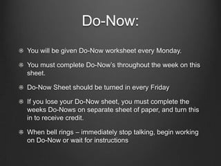 Classroom expectations pp | PPTX