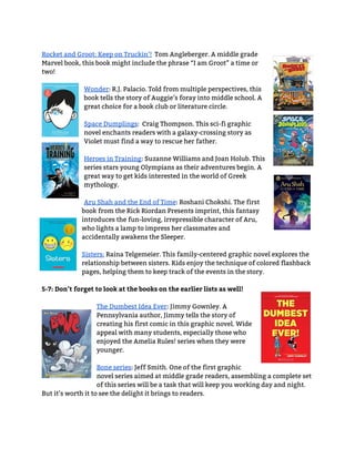 Classroom favorites for independent reading | PDF