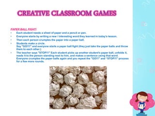 Classroom games | PPT