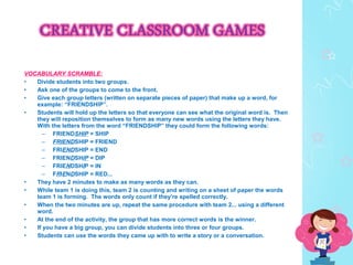 Classroom games | PPT