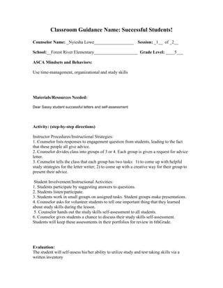 Classroom_Guidance_lesson plans-Completed.doc | Educational Assessment ...