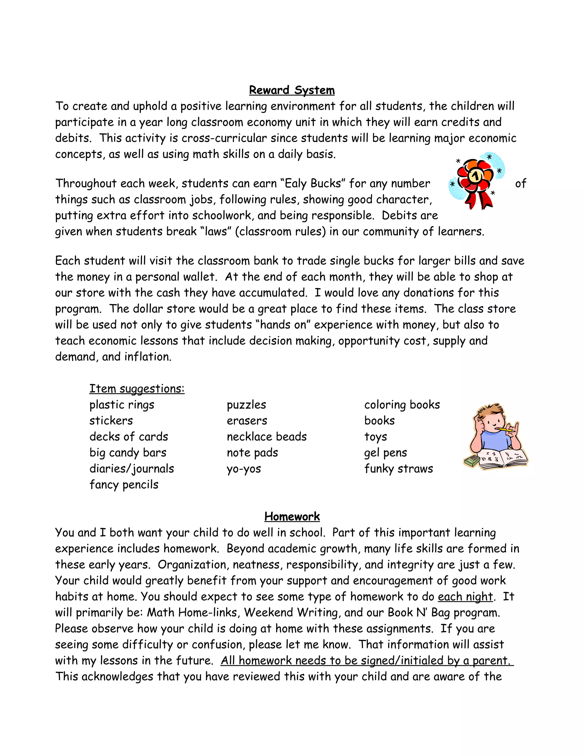 Classroom handbook | DOC