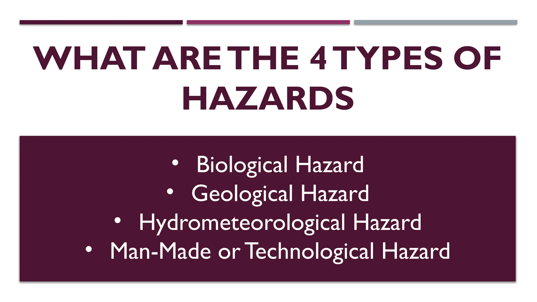 different classifications of CLASSROOM HAZARD | PPT