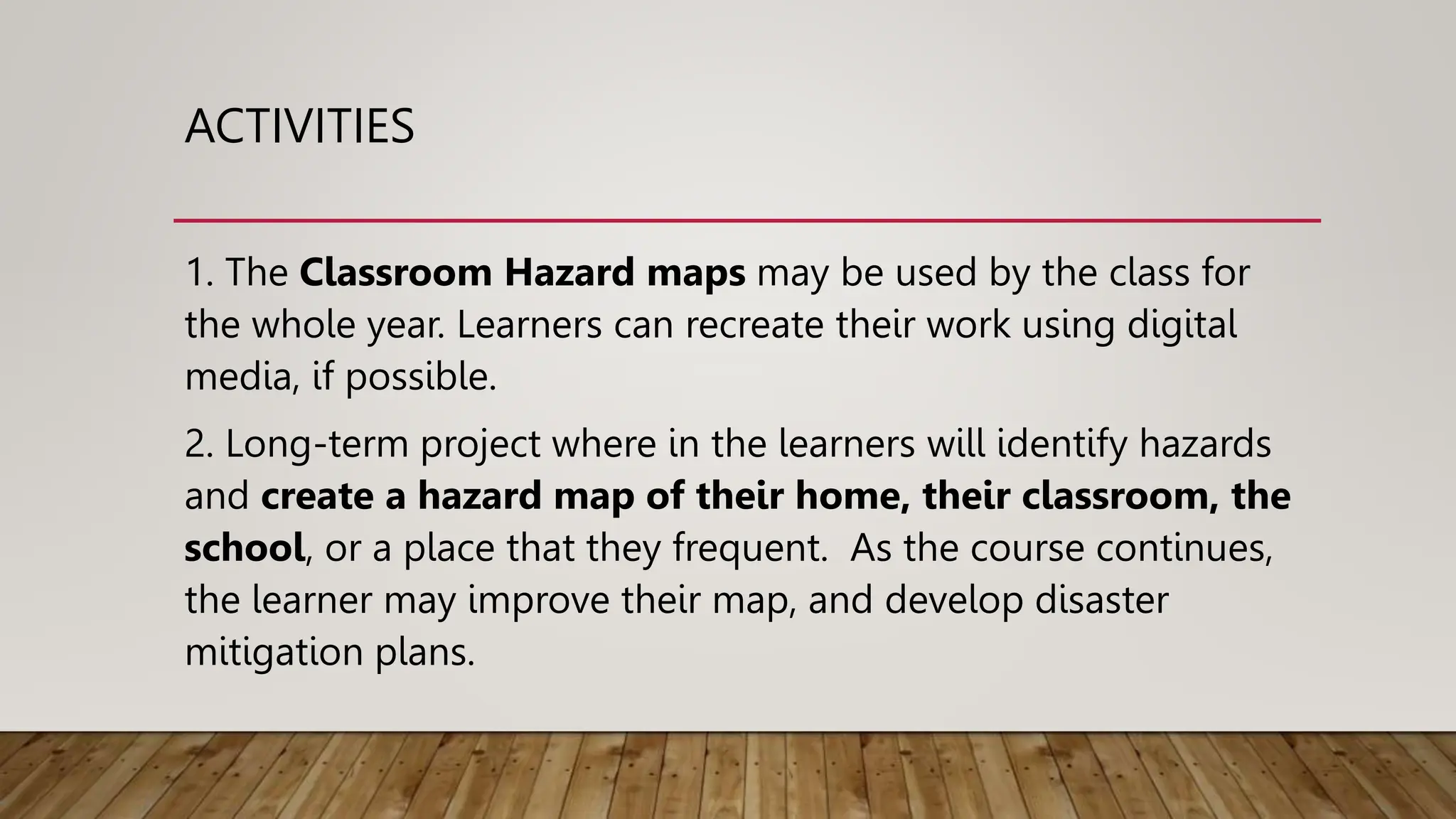 Identifying Classroom Hazards- Disaster Readiness | PPTX