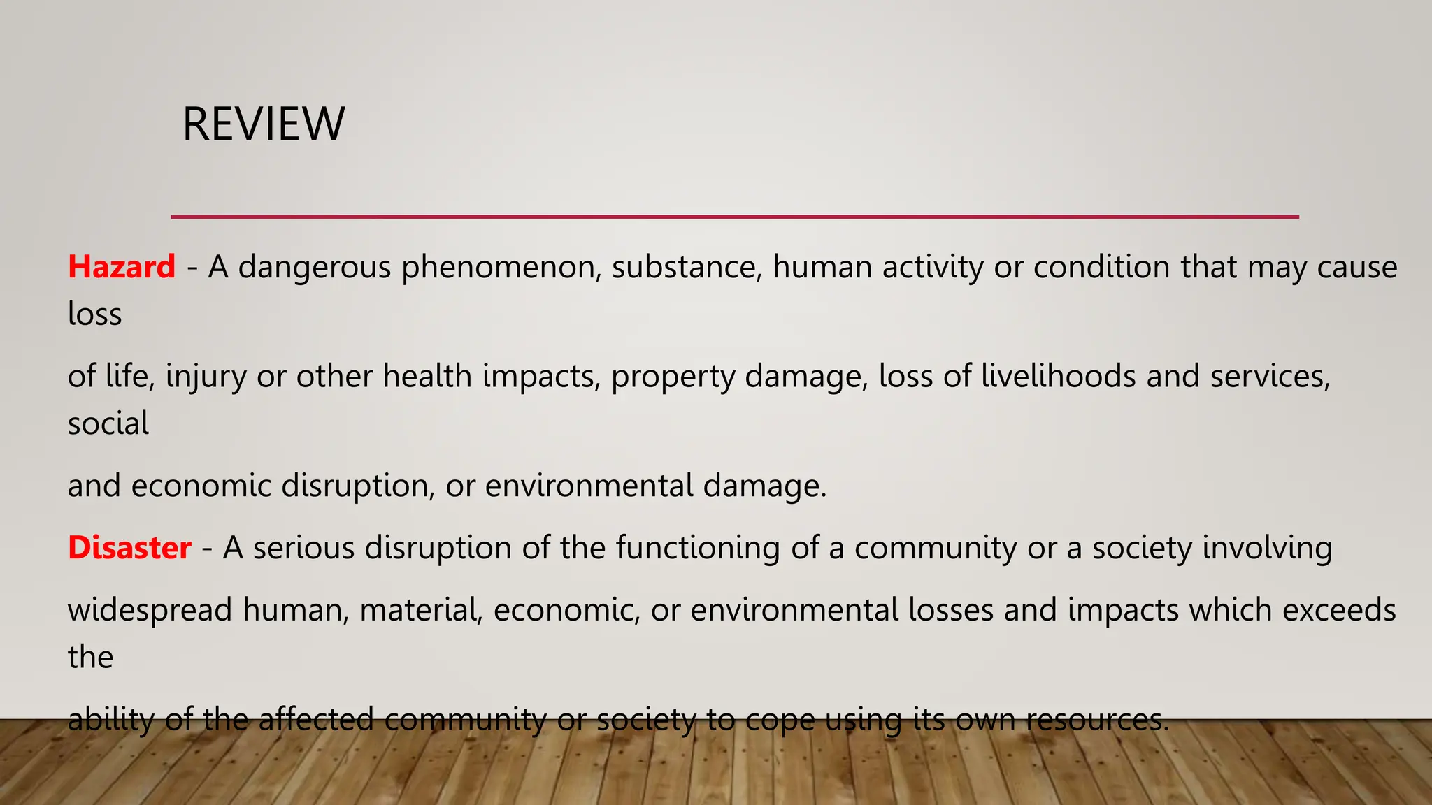 Identifying Classroom Hazards- Disaster Readiness | PPTX