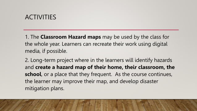 Identifying Classroom Hazards- Disaster Readiness | PPTX