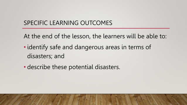 Identifying Classroom Hazards- Disaster Readiness | PPTX