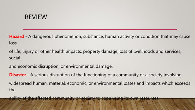 Identifying Classroom Hazards- Disaster Readiness | PPTX