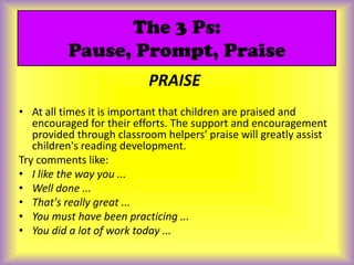 Classroom Helpers - Helping with Reading | PPTX