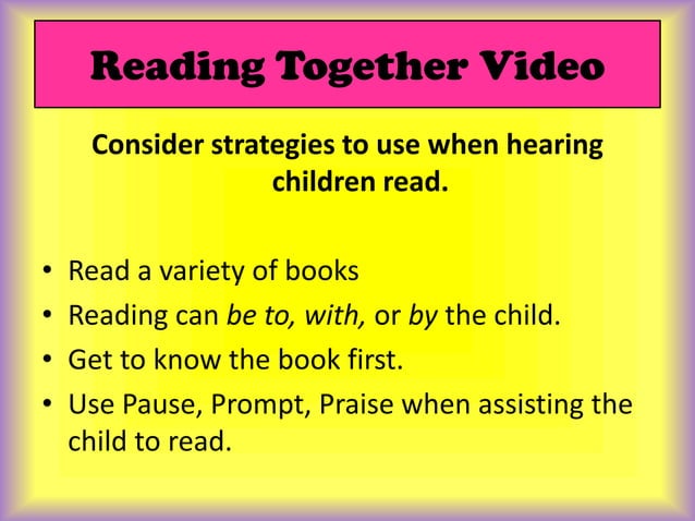 Classroom Helpers - Helping with Reading | PPTX | Education