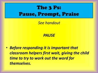 Classroom Helpers - Helping with Reading | PPTX