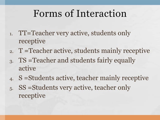 Classroom interaction | PPT