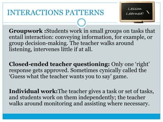 Classroom interaction | PPTX
