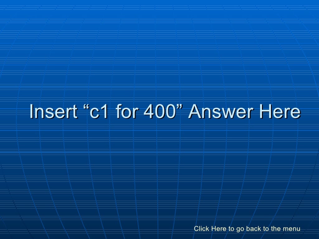 Classroom Jeopardy Rules Classroom Jeopardy Rules
