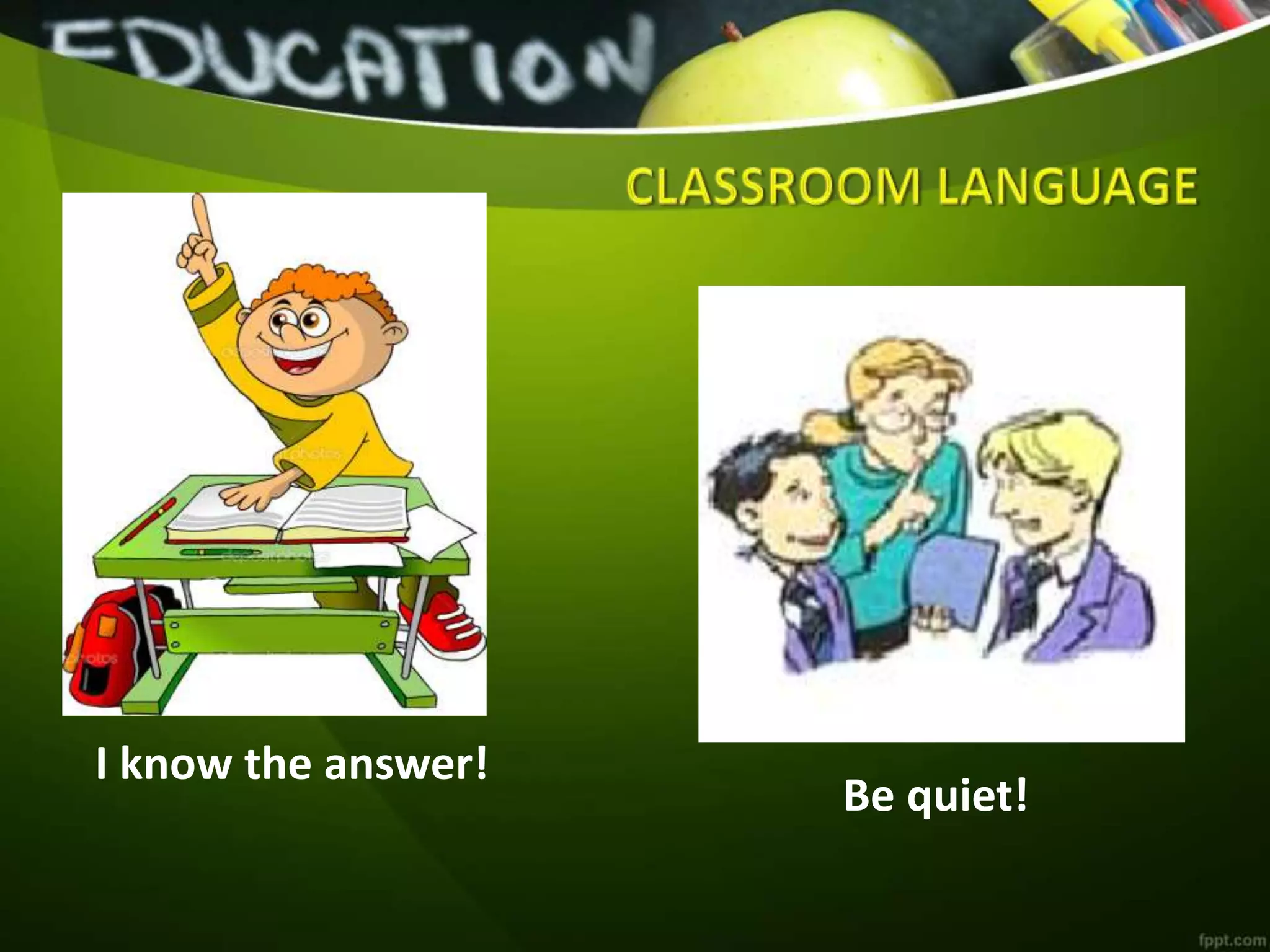 Classroom language | PPTX